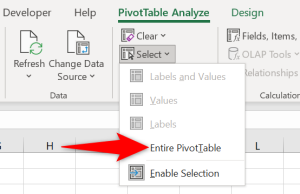 Microsoft Excel'de Bir "PivotTable" Nasıl Silinir? - Excel Türkiye
